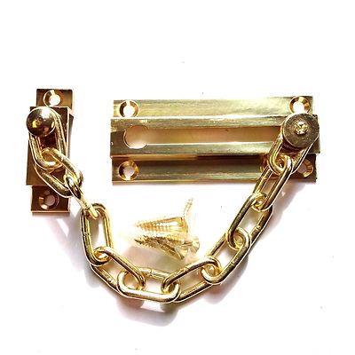 Strong Brass Steel Security Door Chain Guard Slide Bolt with Screws | eBay