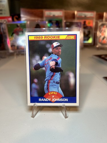RANDY JOHNSON 1989 SCORE MLB BASEBALL CARD ROOKIE #645 STAINS ON BACK ...
