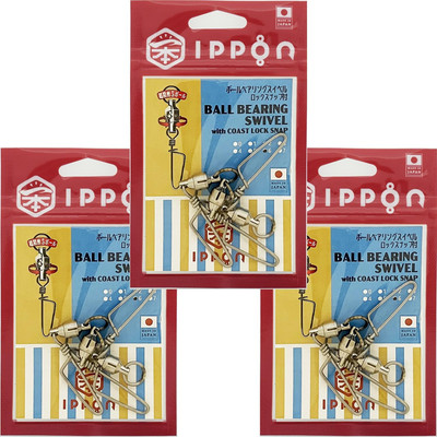 IPPON Ball Bearing Swivels with Locking Snap #6 3 Pack 3 Bags Set ...