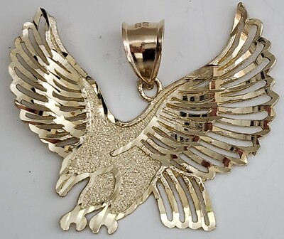 10K Yellow Gold Eagle or Hawk Charm Pendant | eBay