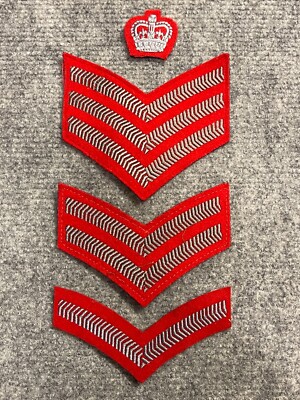 British Army QARANC Red Rank Stripe Chevrons, Lance, Corporal, Sergeant ...
