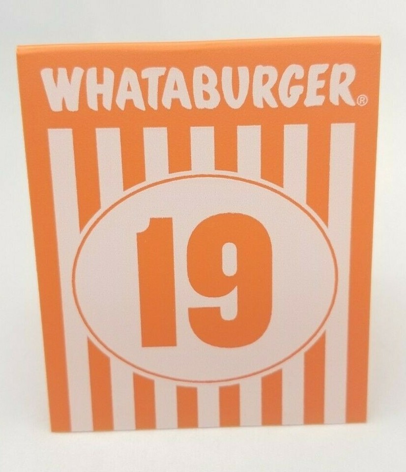 Individual WHATABURGER Restaurant Table Tent Numbers - Discontinued ...