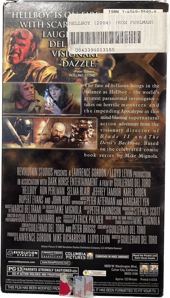 HELLBOY VHS Video Movie Ron Perlman, Selma Blair Pre Owned sci-fi monsters 43396013155 | eBay