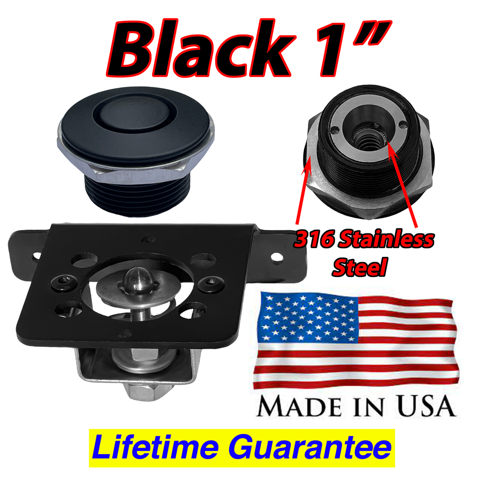 Hood Pins Quick Latch Push Button Latch Pro Series 1" Black Hood Latch ...