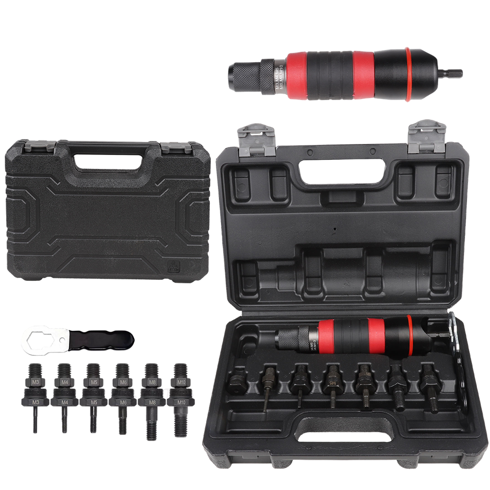 Professional Electric Drill Rivet Rivnut Nut Gun Adapter Insert Tool ...