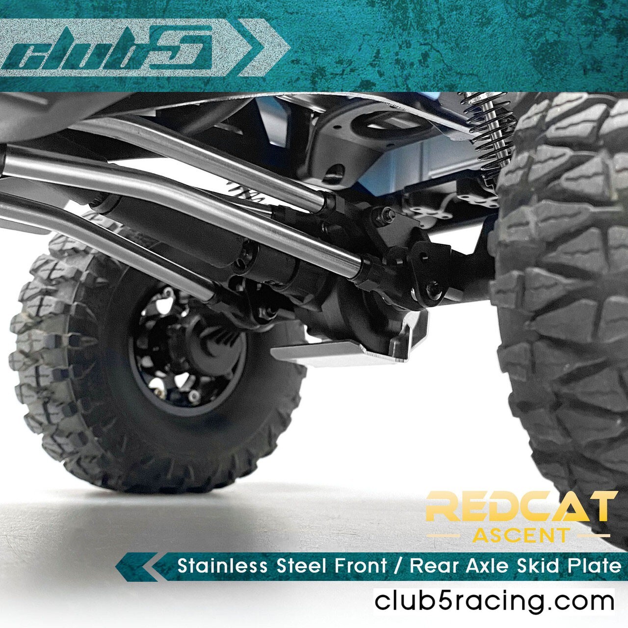 RC Crawler Skid Plate Front Rear Stainless Steel Front & Rear Axle Skid ...