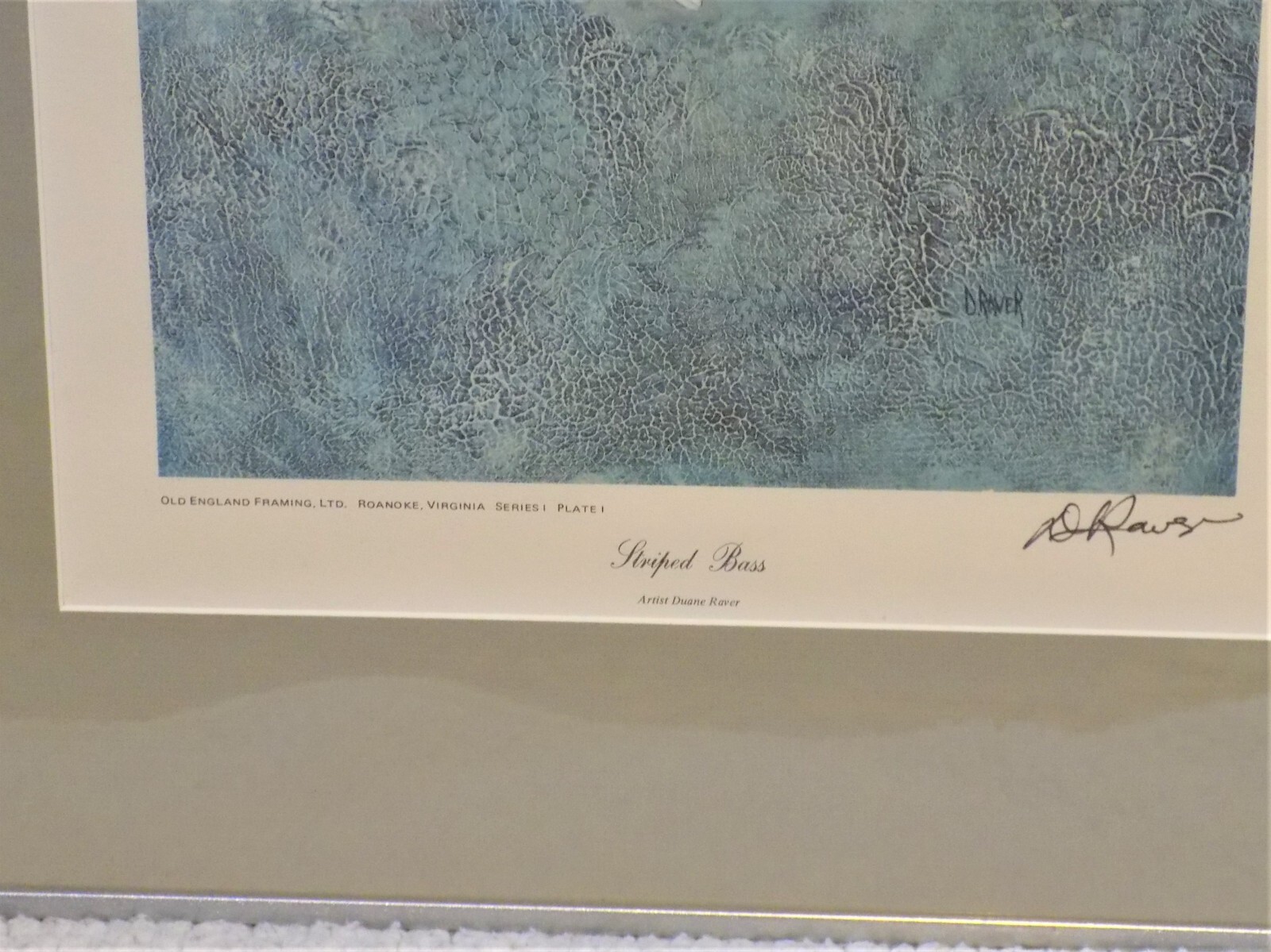 Duane Raver North Carolina Artist Signed Print Series 1 Plate 1 Striped ...