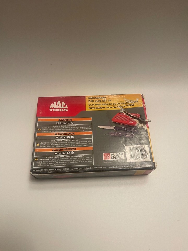 Mac Tools 2pc. knife set w/ gift tin MACHAVANAGIFT | eBay