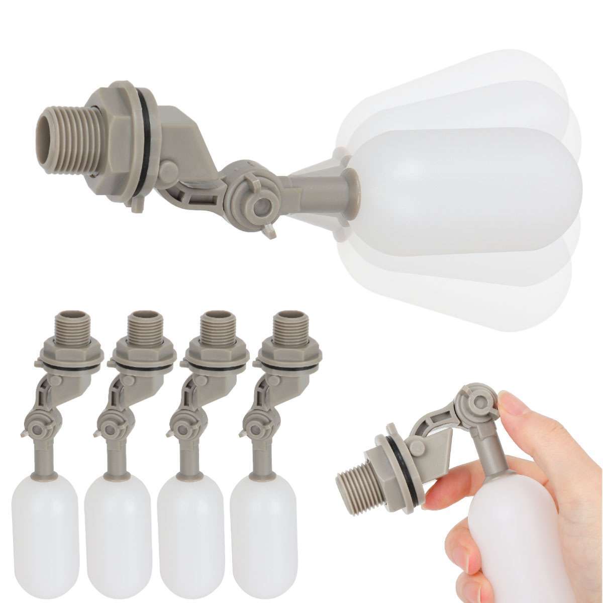 4x Water Float 1/2" Automatic Shut Off Valve Quick Connctor Tank ...