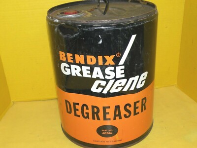Vintage BENDIX GREASE CLENE Degreaser 5 Gallon Can EMPTY GREASE CLEAN ...