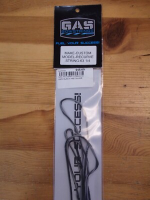 GAS Bowstring Recurve string 66 AMO black and silver large groove ...