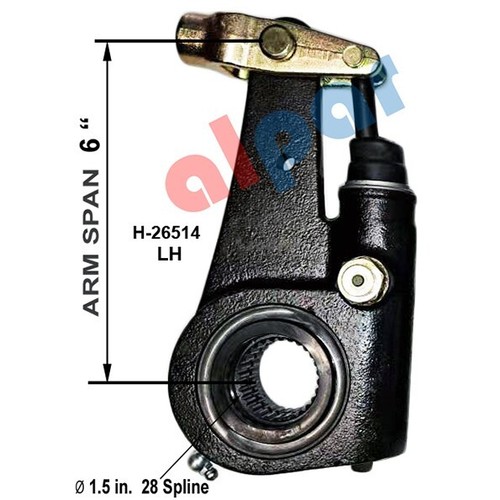 LH 1.5 inch 28 Spline, 6 inch arm length, Automatic Slack Adjuster Ref ...