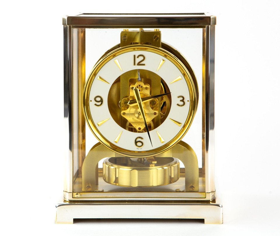 JAEGER LECOULTRE ATMOS RHODIUM PLATED SILVER COLOUR BRACKET MANTEL ...