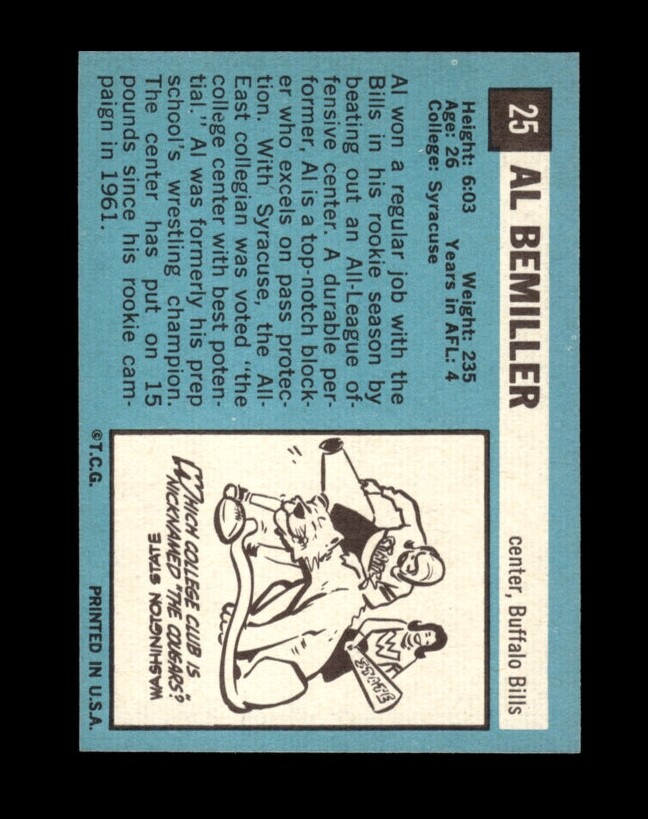 1964 Topps Set-Break # 25 Al Bemiller EX-EXMINT *GMCARDS* | eBay