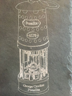 Personalised Slate Miners Colliery pit Lamp Plaque Check Number 370 x ...