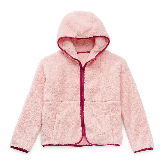 NWT $46 xersion rose minky girls plus zipper front hoodie top plus 20.5 ...