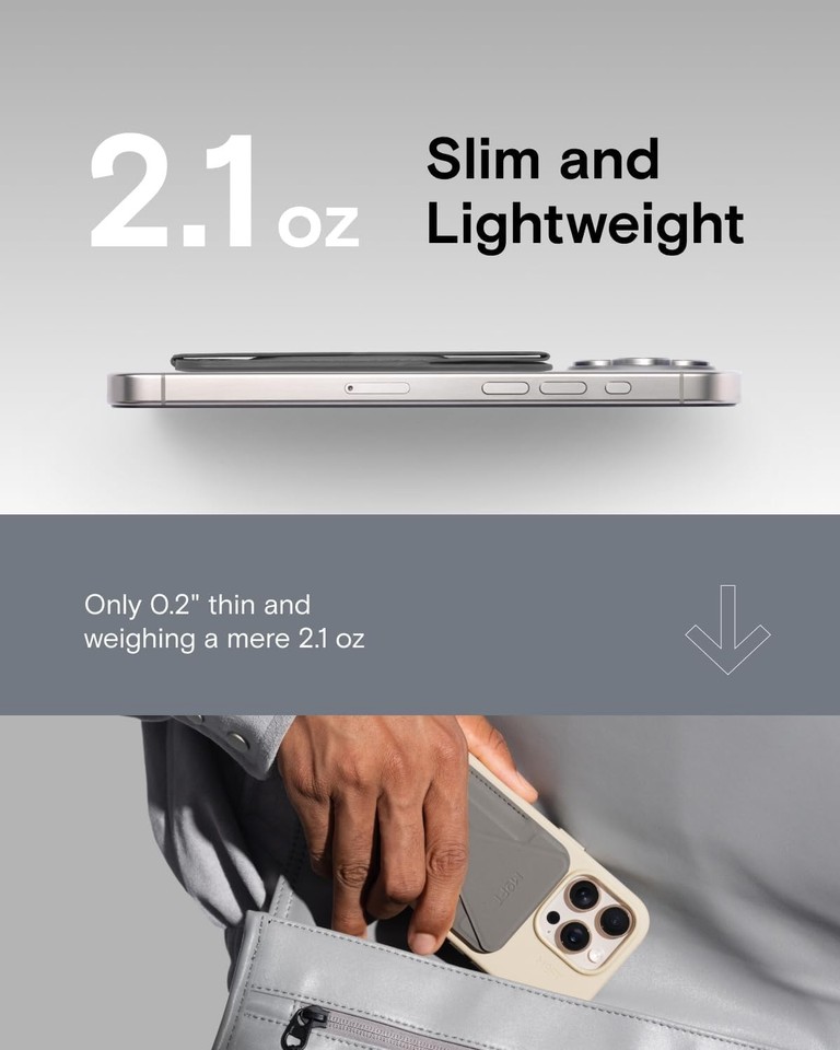 MOFT Magnetic Wallet Stand Compatible with iPhone 17/16/15/14/13/12 Cool Grey | eBay