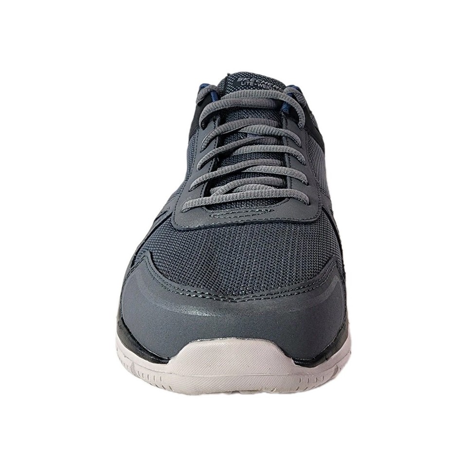 Skechers Mens Track Scloric 52631W/GYNV Gray Navy Running Shoes ...