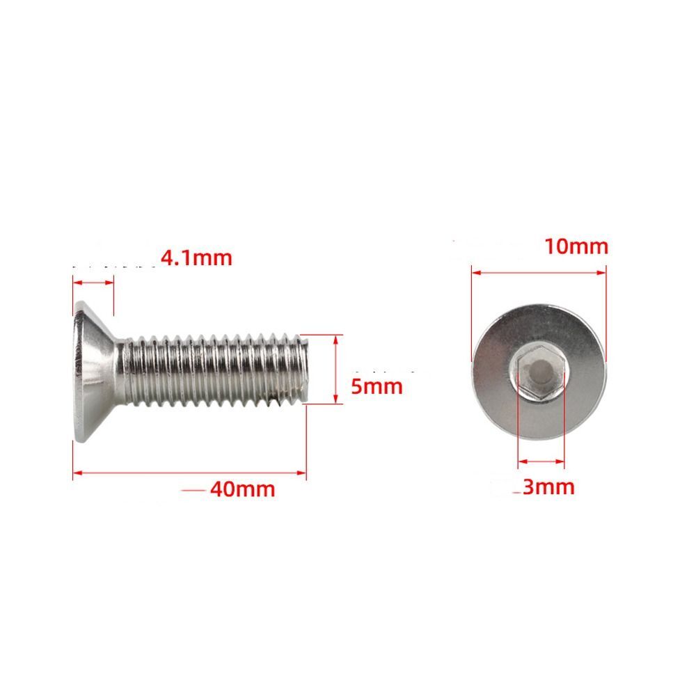10pcs M5 x 40mm Socket Head Cap Screws Inner Hex Screw Furniture | eBay