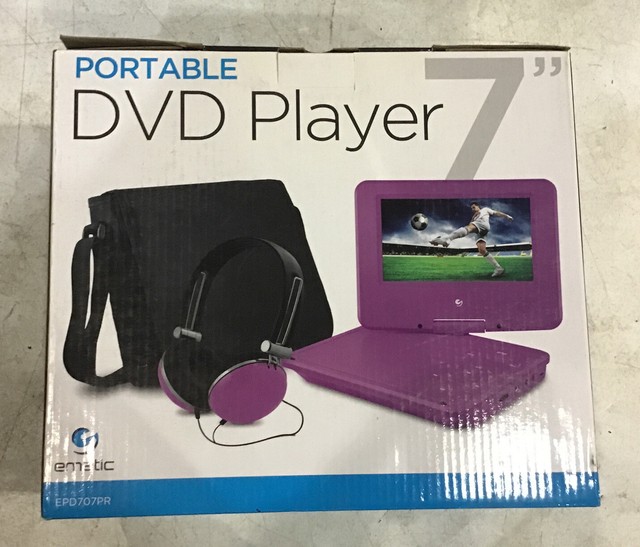 Ematic EPD707 Portable 7" DVD Player with Headphones and Bag - Purple ...