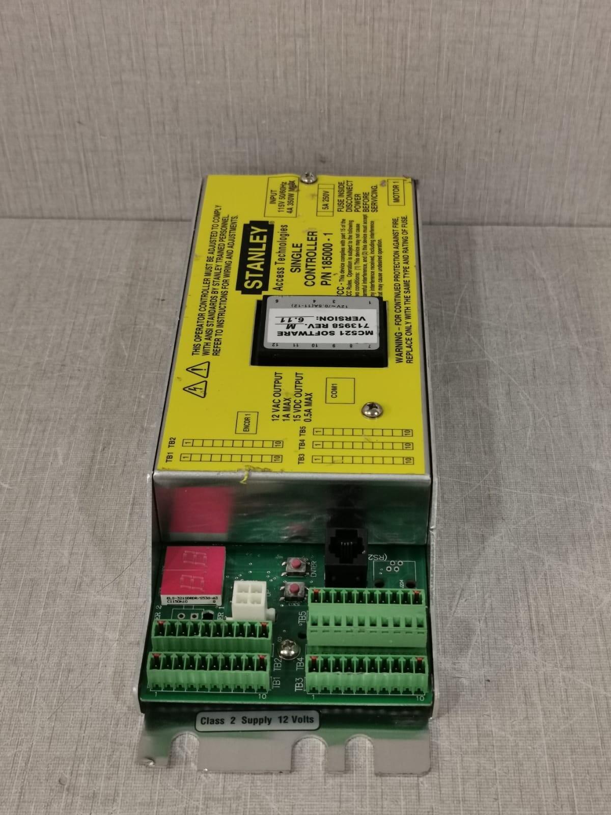 STANLEY 185000-1 MC521 REV.M/V.6.11 SINGLE CONTROLLER | eBay