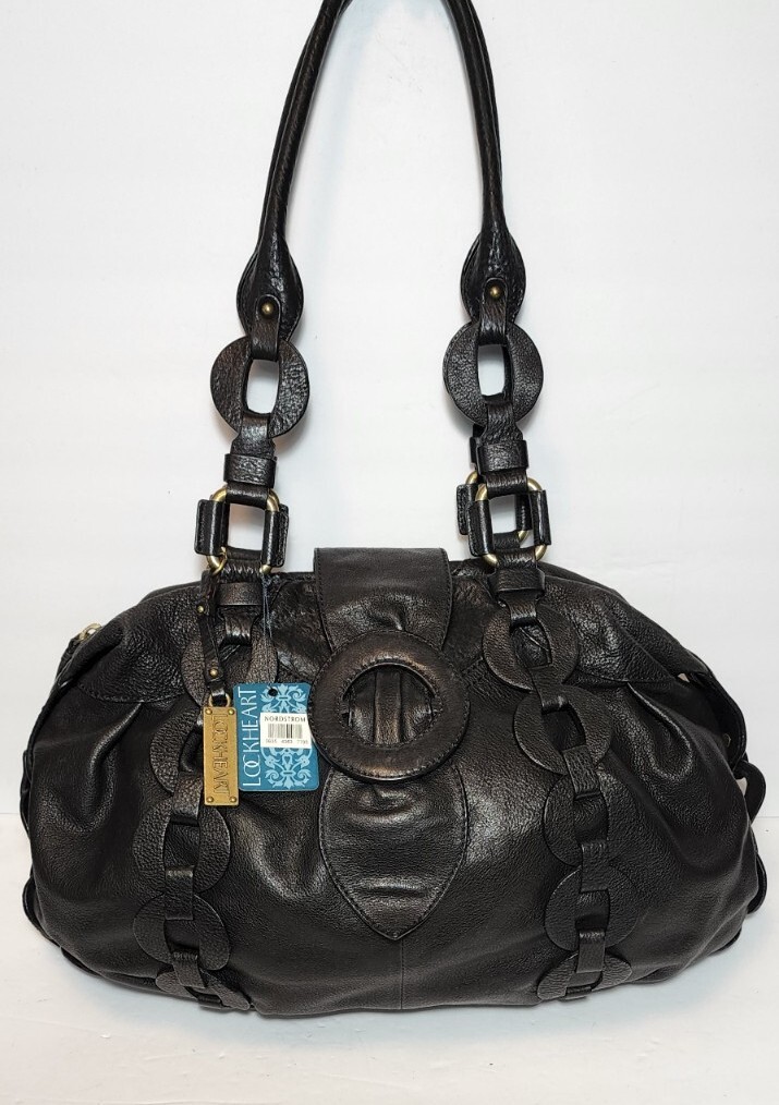 LOCKHEART MOD GEO CAMERON VINTAGE Y2K LEATHER MULT-POCKET SHOULDER ...