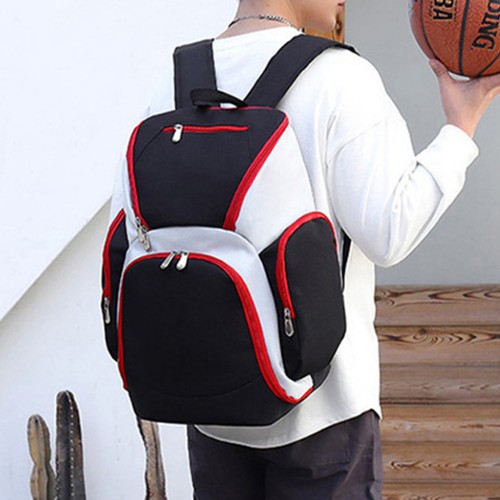Sports Backpack Smooth Zipper Storage Student Soccer Backpack Bag ...