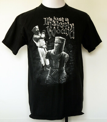 Monty Python Knights "It's Just A Flesh Wound" Black S/S T-Shirt M | eBay