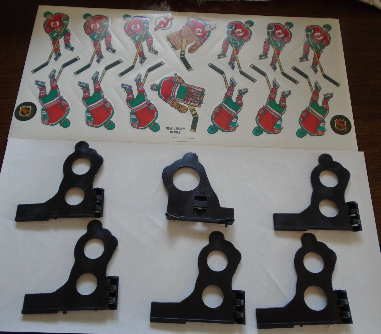 Coleco New Jersey Devils Stickers and Plastic Bases 1980's Table Hockey ...
