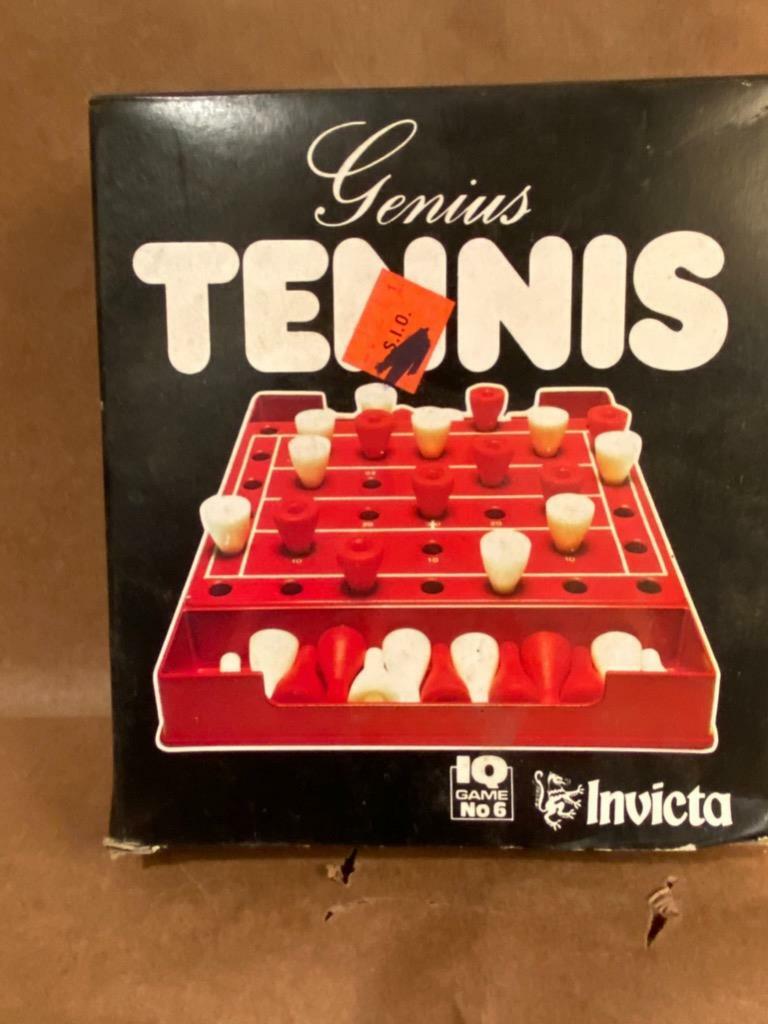 Two Vintage Games Invicta Genius Football No. 7 & Tennis No. 6 IQ Board ...