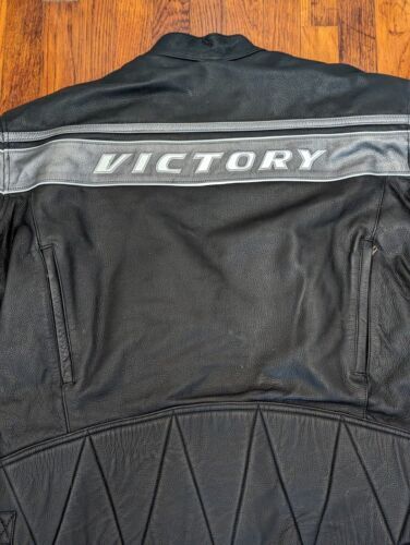 Victory Motorcycles Leather Jacket CE Armored W/ Zip Out Liner 2XL | eBay
