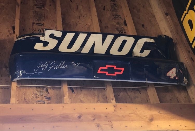 SUNOCO CHEVY JEFF FULLER AUTOGRAPHED NASCAR Race Used Sheetmetal Rear ...