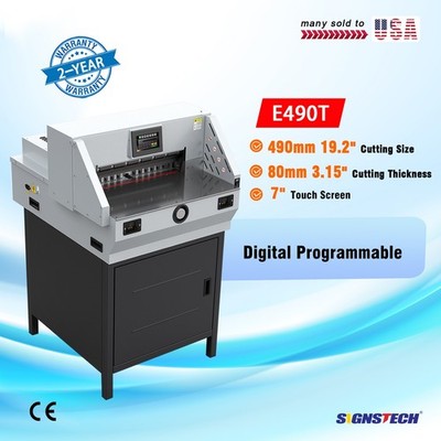 Digital 490mm 19.3" Paper Guillotine Cutter Stack Cutting Trimmer ...