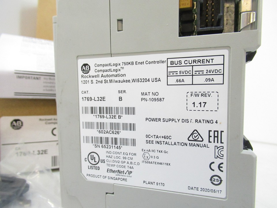 1769-L32E 1769L32E Allen-Bradley CompactLogix 750KB Controller | eBay