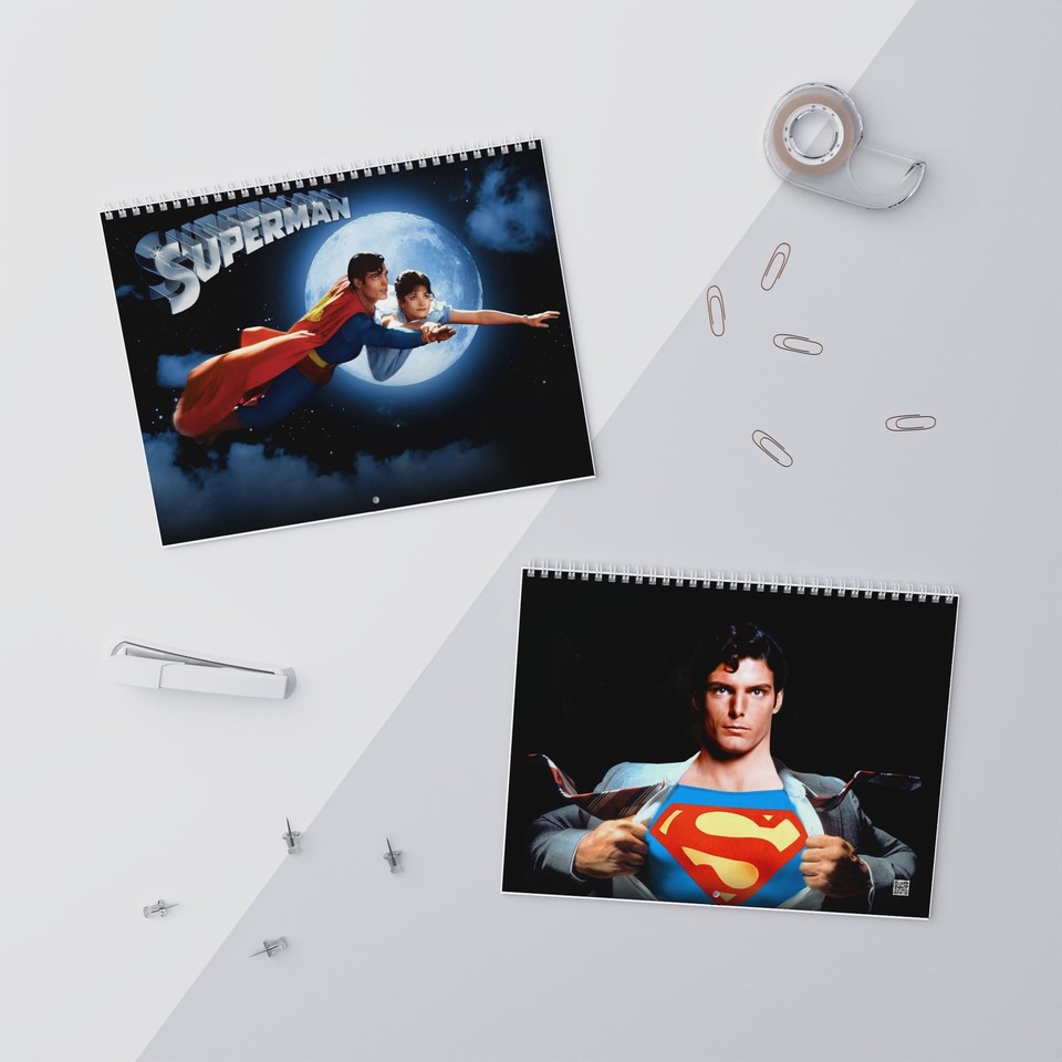Superman Movies 2026 Wall Calendar - Christopher Reeve, Monthly ...