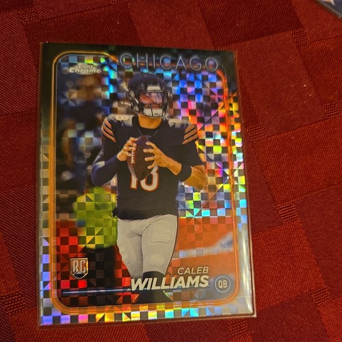 Caleb Williams 2024 TOPPS CHROME ROOKIE X-FRACTOR #202 CHICAGO BEARS RC ...