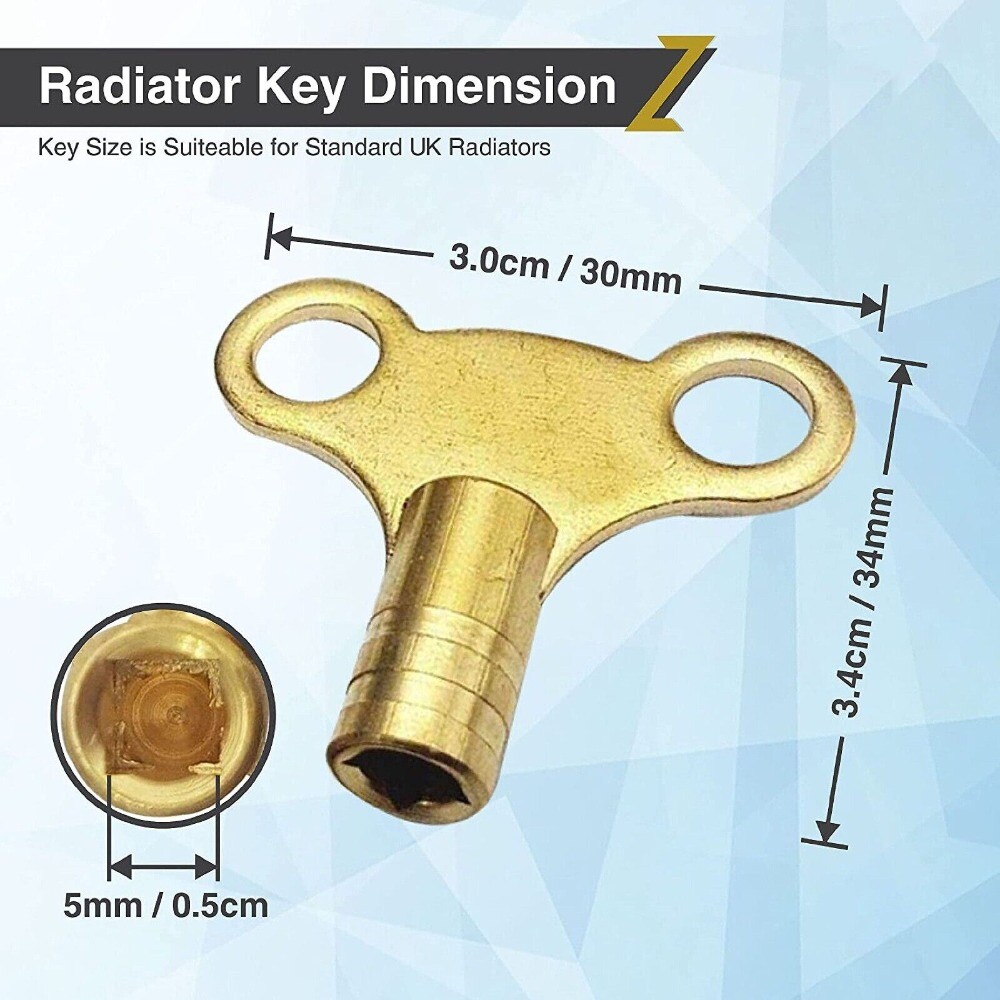 1/2pcs Solid Brass Radiator Water Tap Key Switch Handles For Venting ...