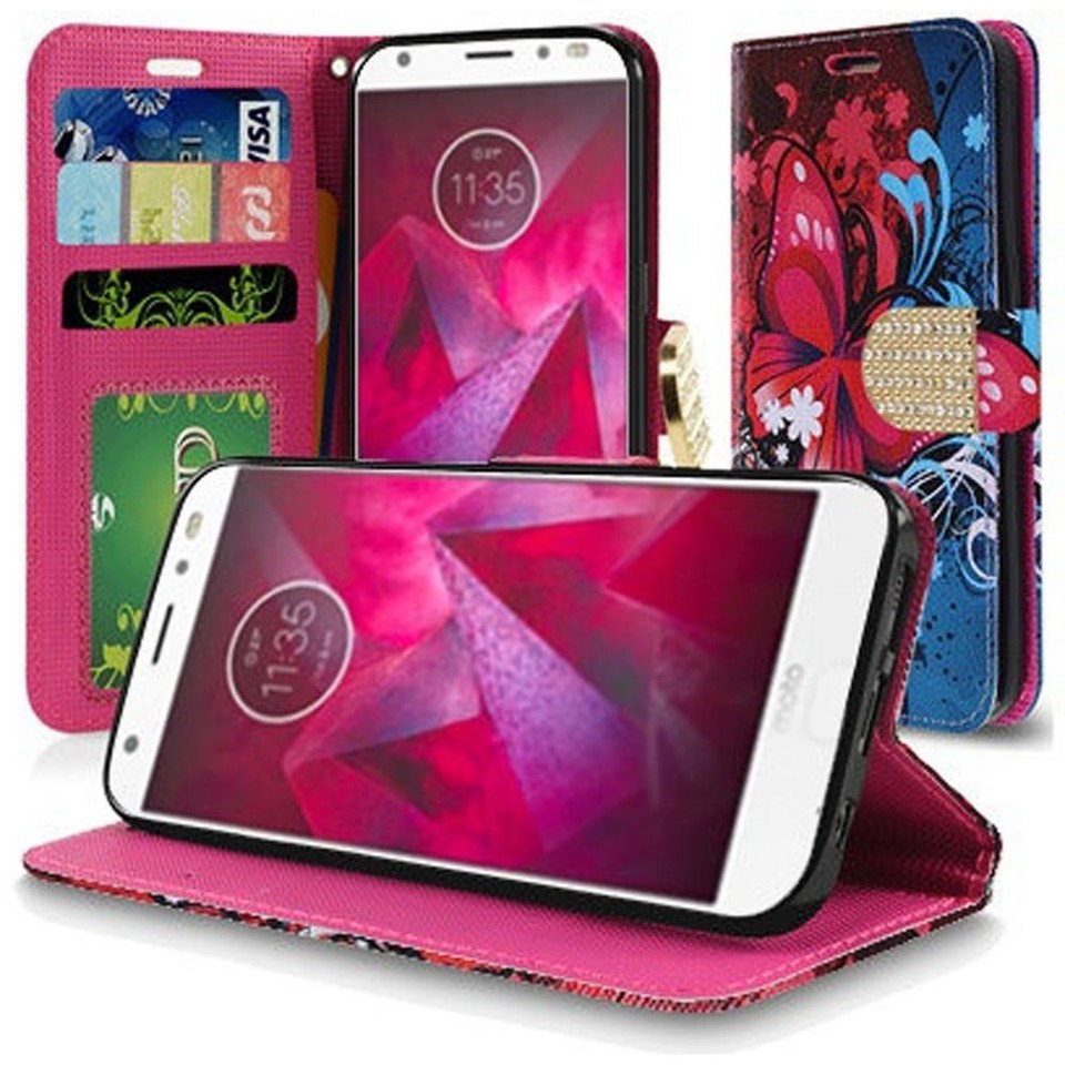 Wallet Card Pouch Cover Phone Case for Motorola Moto Z2 Force Moto Z2 ...