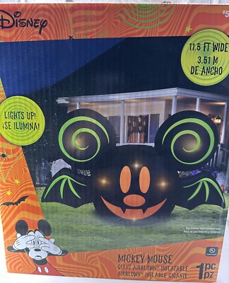 2024 Disney Mickey Mouse Bat Pumpkin Blow Up Inflatable 11.5 Ft SHIPS ...