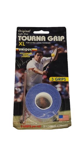 Vintage Tennis Racket Grip Tourna Light Blue Grips 3 Pack NOS Pete ...