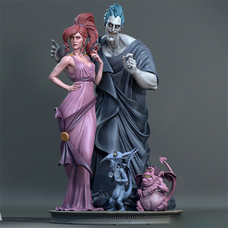 1/6 34cm Hades Megara 3D Print Garage Kit Figure Model Unpainted ...