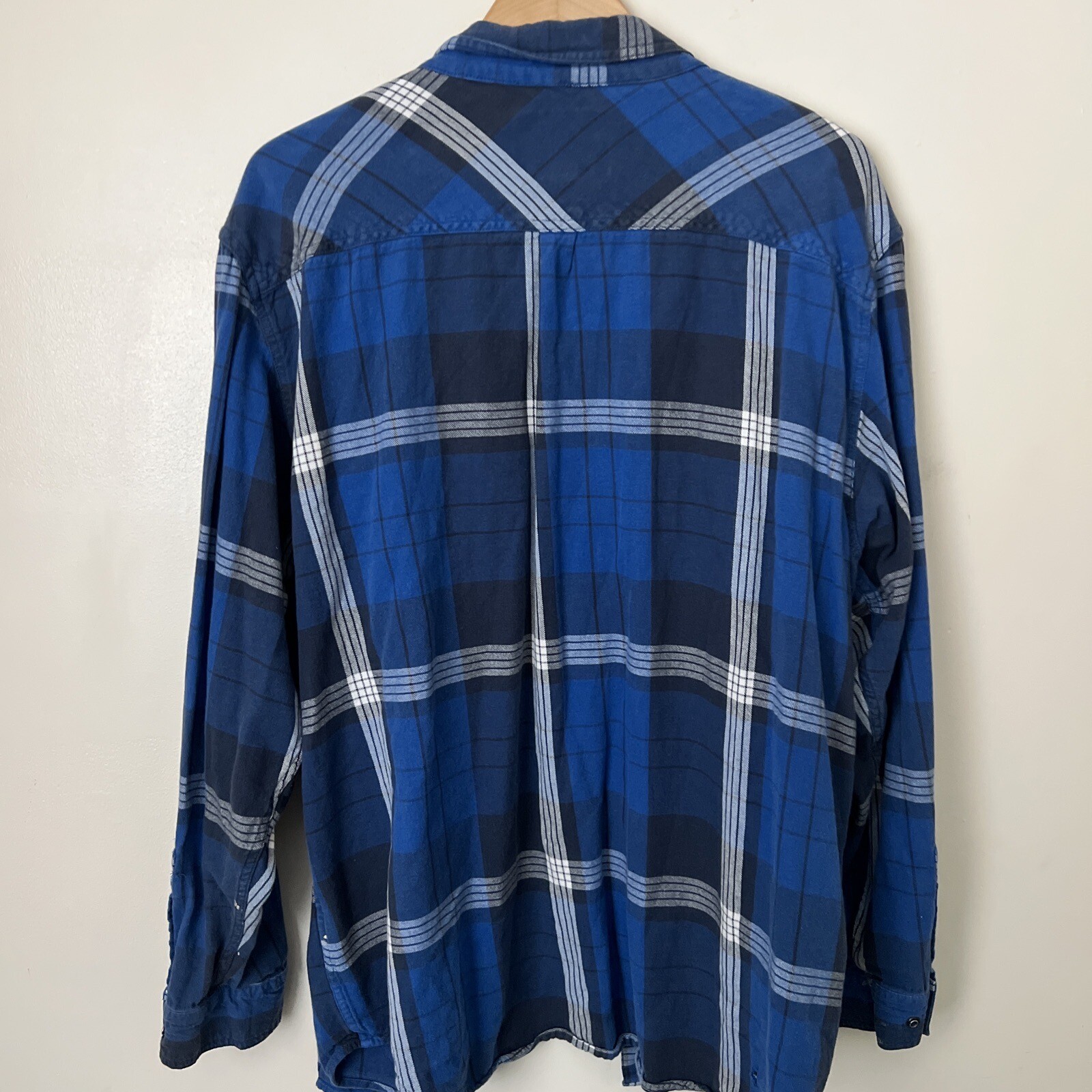 Harley Davidson Snap Front Blue Black Flannel Shirt S… - Gem