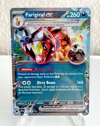 Farigiraf ex - 108/162 Temporal Forces Double Rare Pokemon TCG - NM ...