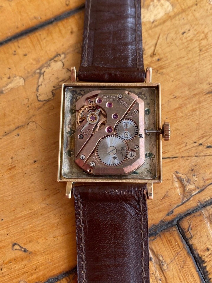 OMEGA 18k Solid GOLD, Caliber 302, Manual Wind, Swiss Made, 1958 tank ...