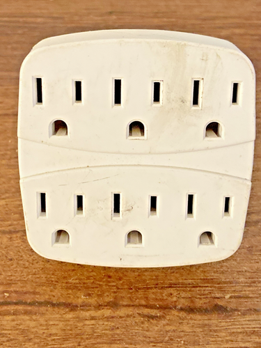 Intertek Wall Plug 6 Grounded Outlet AC Tap Electrical Socket Adapter ...