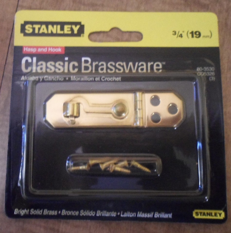 Stanley Classic Brassware - Hasp, Hasp and Hook and Ornamental Knobs ...