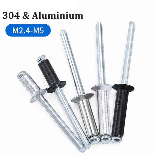Din 7337 A2 Stainless Steel Alu Dome Head Pop Rivets Open Blind Bolts M2.4 - M5 | eBay