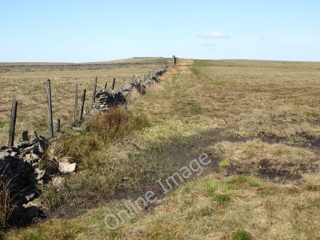 Photo 6x4 The boundary wall on Mohope Moor ESE of Hard Rigg Blagill ...