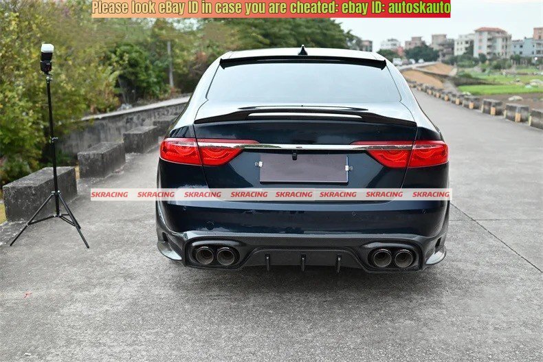 Real Carbon Fiber Rear Spoiler Tail Trunk Lip Wing For Jaguar XF 2016 ...