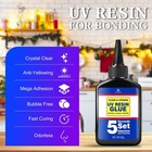 UV Resin Kit with Light, 60g UV Glue for Bonding & Curing in Seconds ...
